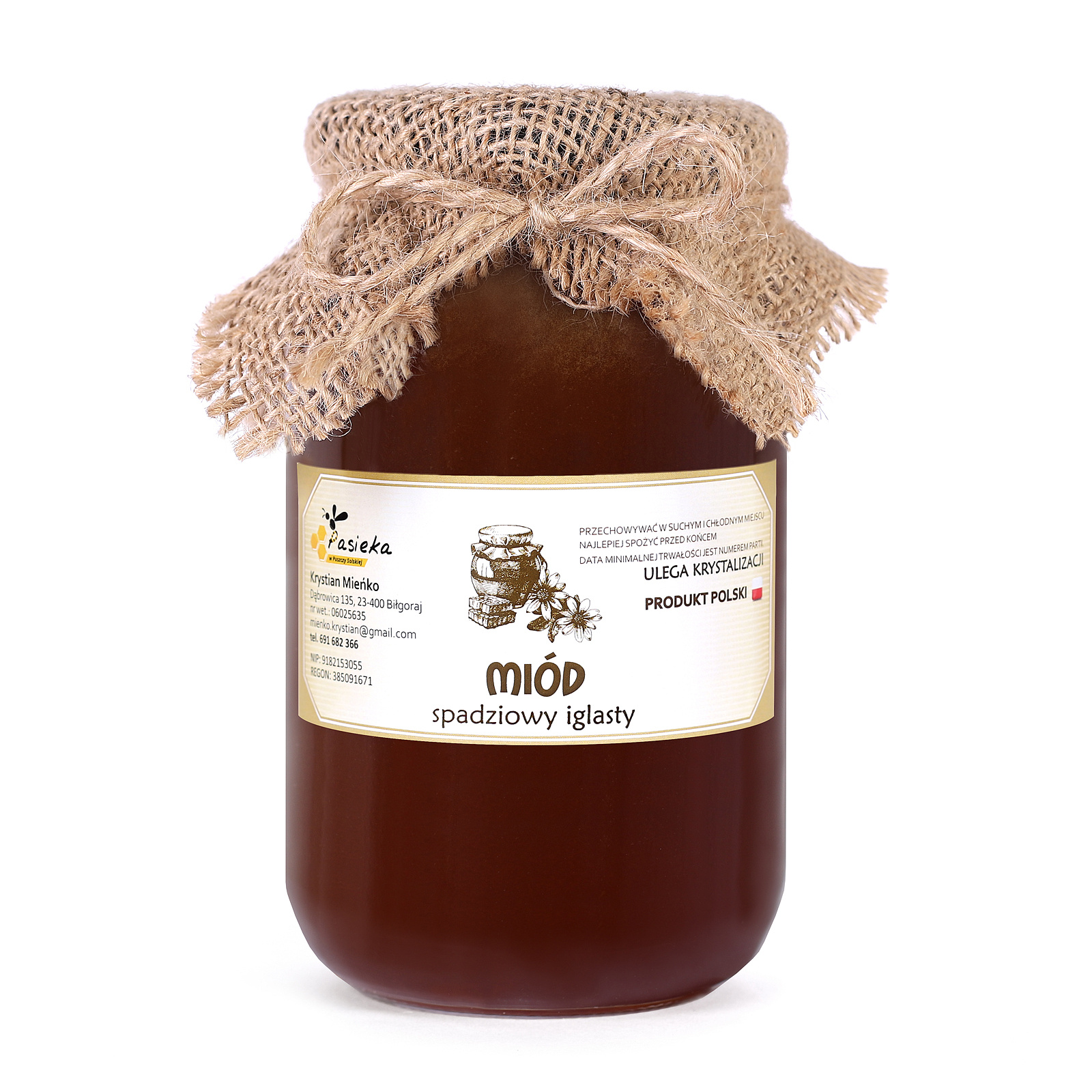Miód spadziowy iglasty 1250 g | Produkty pszczele \ Miody | Beemienko